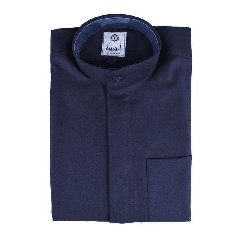 Al Jazeera Dark Blue Winter Dishdasha for Boys (With Name Embroidery ...